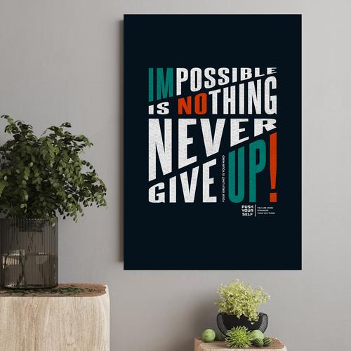 Jual Poster MOTIVASI Poster KATA KATA INSPIRASI QUOTE NEVER GIVE UP 1 ...