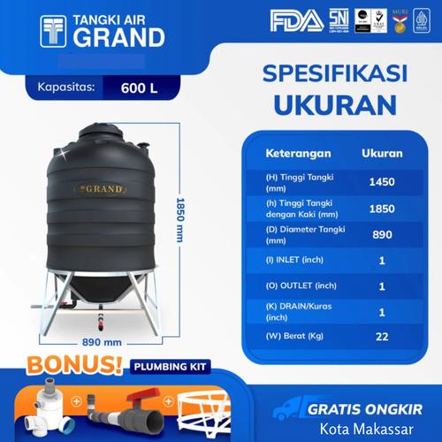 Jual Tangki Toren Tandon Air Auto Drain 500 Liter Bebas Kuras - Kota ...