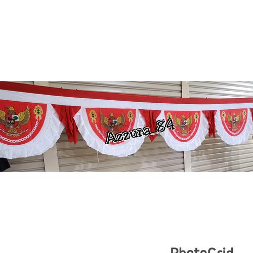 Jual background merah putih Garuda vitrase Garuda panjang 8meter ready ...
