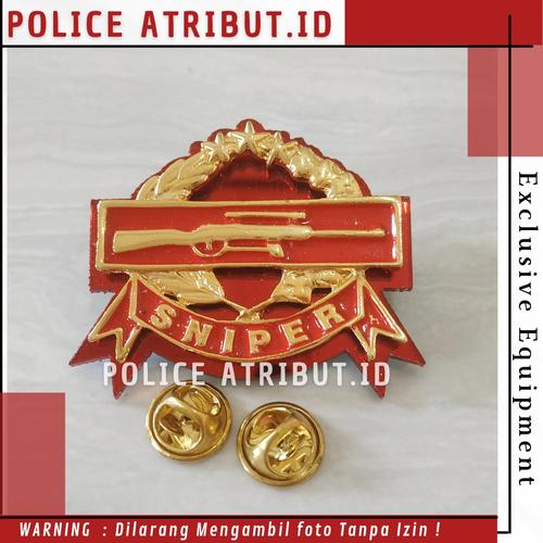 Jual PIN SNIPER POLRI LARAS PANJANG LIS MIKA MERAH AKRILIK - Kab ...