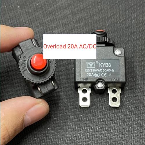 Jual overload 20A circuit breaker push reset switch MCB protetktor AC ...