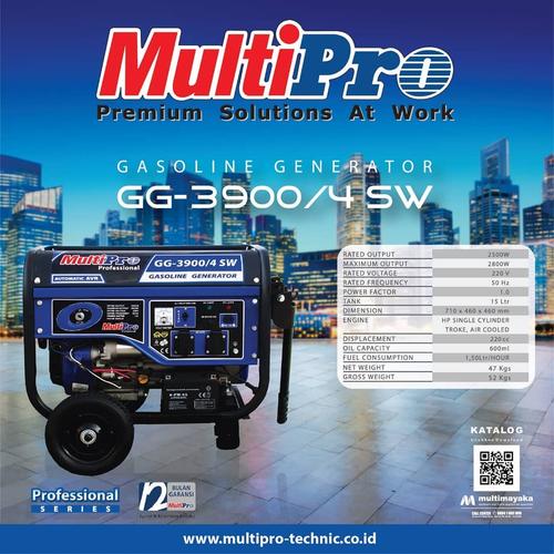 Jual MESIN GENSET MULTIPRO GG-9900/4 HPN 7500 W BENSIN GASOLINE GENERATOR - Kota Medan - Indah ...