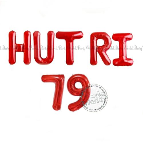 Jual Balon Huruf HUT RI / Balon Foil Merah Putih / Umbul Umbul ...