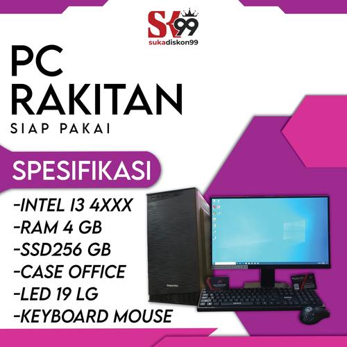 Jual Rakitan Pc/Komputer Standart full set monitor 19ins CORE I3/I5/I7 GEN4 - CORE I3 RAM 8GB ...