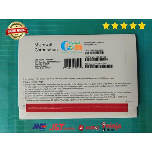 Jual windows 11 Professional 64 bit Retail Original package lifetime ...