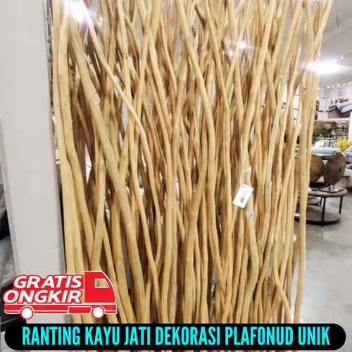 Jual Ranting Pohon Jati Kayu Ranting Dekorasi panjang 100-200 cm ...