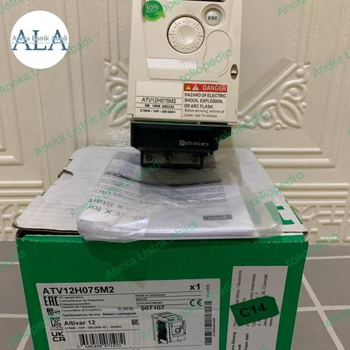 Jual ATV12H075M2 inverter schneider altivar 1p 220 VAC 0,75kw VSD ...