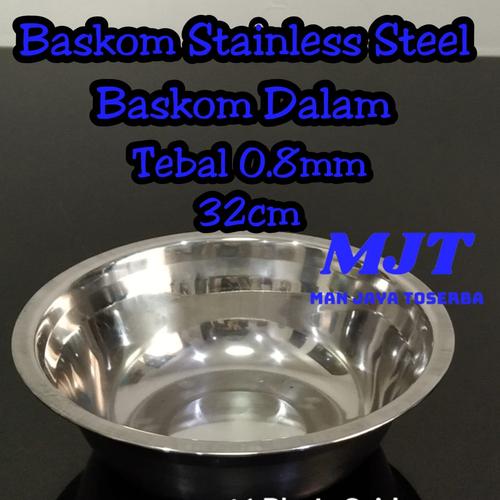 Jual Baskom Stainles 32cm Baskom Dalam Stainles 32cm Tebal 0.8mm - Kota ...