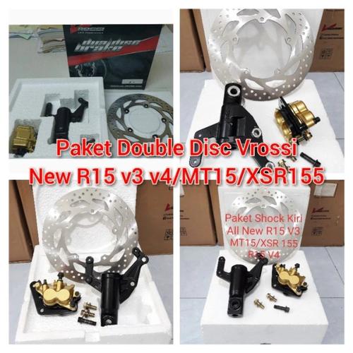 Jual Paket Double Disc R15 v3 v4 MT15 XSR 155 Vrossi Tabung shock kiri ...