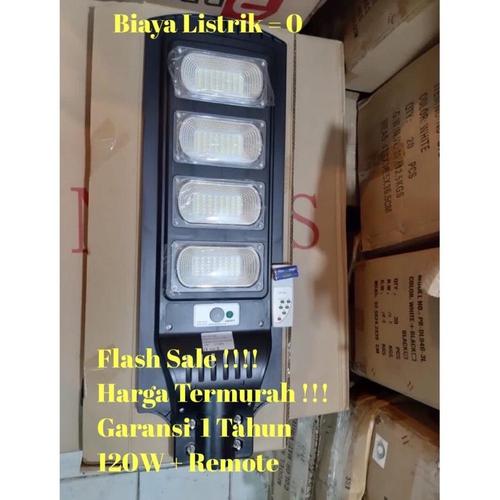 Jual Lampu jalan solar cell 120w 120 Watt Lampu Jalan all in one 120 ...