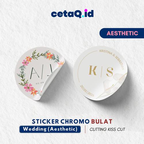 Jual [Sticker Chromo] Sticker Wedding AESTHETIC - BULAT CUSTOM - KISS ...
