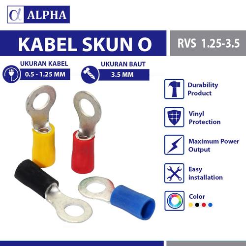 Jual Terminal Sekun Bulat Skun Ring O RVS 1.25-3.5 Brand Alpha - Merah ...