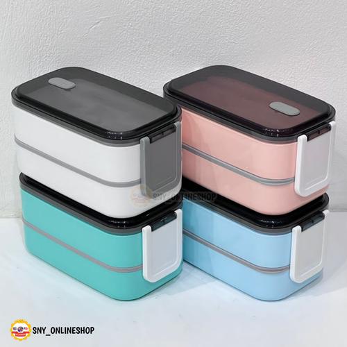 Jual Lunch Box Susun / Kotak Makan Bekal / Tempat Makan Dua Susun ...