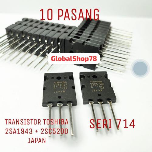 Jual TR TOSHIBA 2SA1943 2SC5200 (LOT 714) 10 SET A1943 C5200 TRANSISTOR SER - Jakarta Barat ...