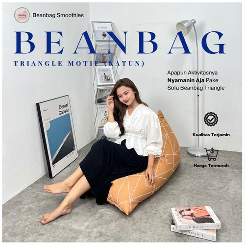 Jual Bean bag Triangle Plus ISI motif Cantik Bahan Lembut Triangle Lembut - jaring coklat, SIZE ...