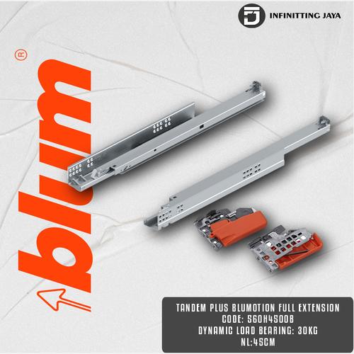 Jual Rel laci BLUM 45cm rel laci tandem full extention double slow ...