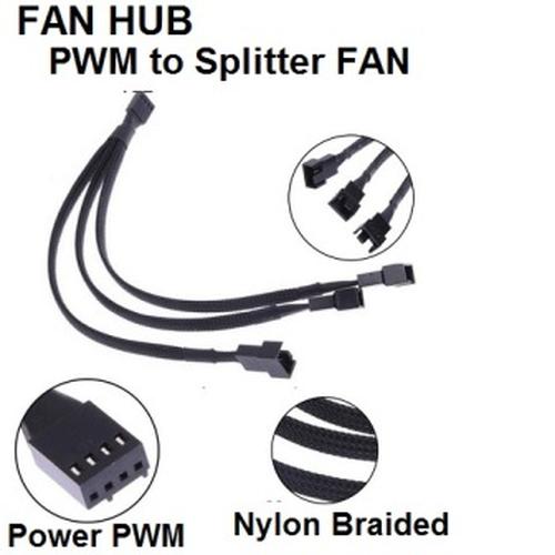 Jual Kabel PWM FAN Splitter 4pin SYS FAN MOBO to 3Pin/4Pin Soket FAN ...