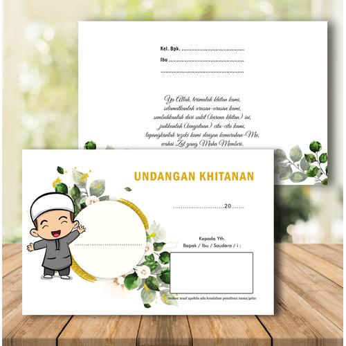 Jual (ISI 25pcs) UNDANGAN KHITANAN/HITAN/SUNAT TULIS TANGAN/ TULIS ...