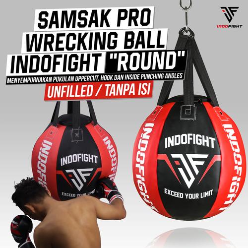Jual Samsak Tinju Bulat Indofight Wrecking Ball Heavy Bag Boxing Round ...
