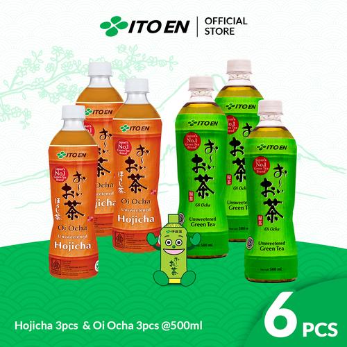 Jual ITO EN Paket Hojicha Roasted Green Tea 3 pcs & Oi Ocha Tea 3 pcs ...