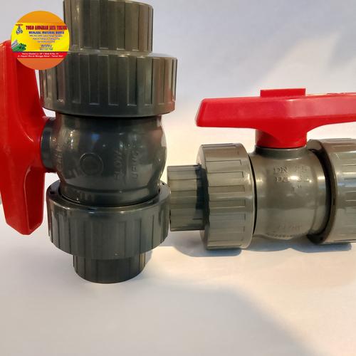 Jual True Double Union Ball Valve 1" inch - Socket U-PVC SH - Jakarta ...