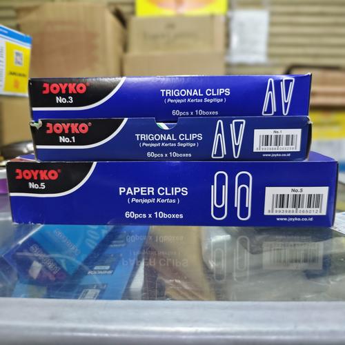 Jual Paper Clip Joyko no 1, 3, dan 5 (1 Dus / 10 pak) - No 5 - Jakarta ...