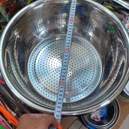 Jual BASKOM LUBANG/SARING BULET STAINLEES STEEL 38CM TINGGI 14CM ...