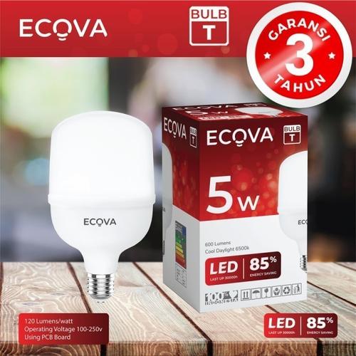 Jual Lampu Capsule ECOVA LED T Buld Series 5W Bohlam Fitting E27 ...