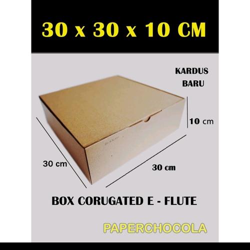 Jual Box Kardus E-Flute 30x30x10cm / BOX KARTON CORUGATED DIE CUT E ...