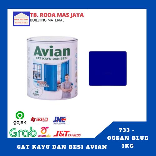 Jual Avian High Gloss Enamel/Cat Kayu dan Besi/Avian 733-Ocean Blue 1KG ...