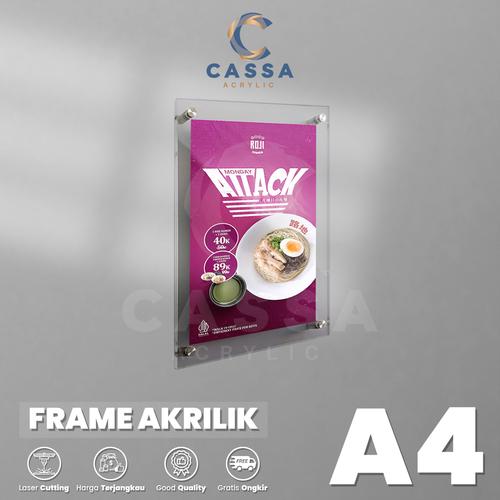 Promo Frame Dinding Akrilik / Bingkai Display Poster Akrilik Ukuran A4 ...
