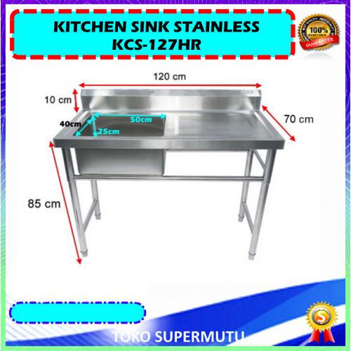 Jual Meja Tempat Bak Cuci Piring Dapur Stainless Steel KCS-127HR MUTU ...
