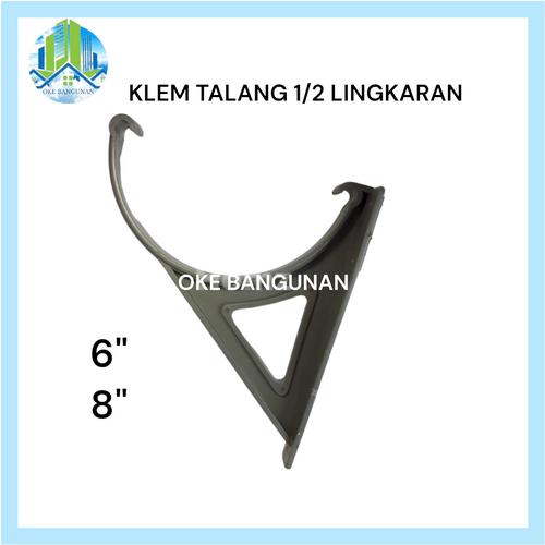 Jual Gantungan Talang 8" inch PVC Setengah Lingkaran / Klem clem Talang ...