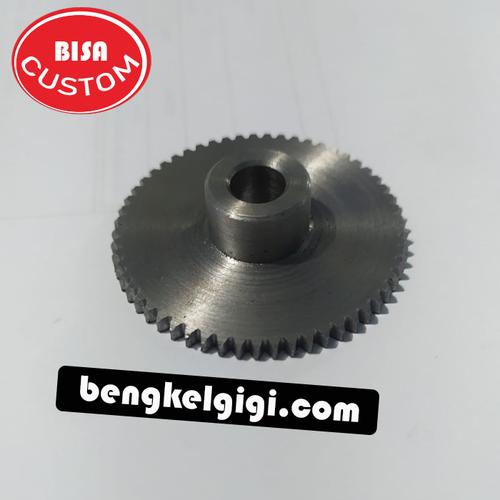 Jual Gear Spur Custom 57T Diameter 46 Tebal 12 Mat. Besi - Roda Gigi ...