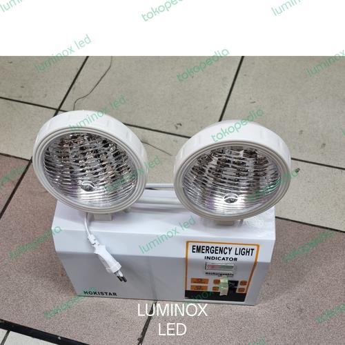 Jual emergency led mata kucing 2mata / dinding rechargeable 2led ...