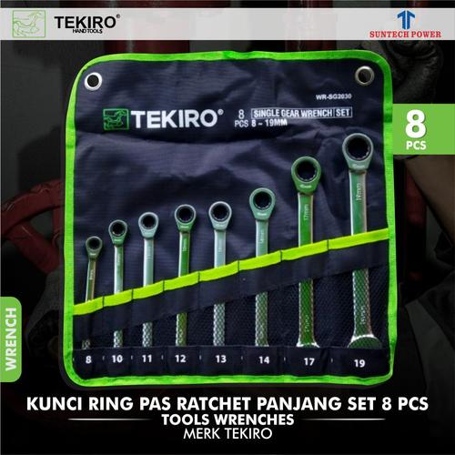 Jual Kunci Ring Pas Ratchet Panjang Set 8 Pcs Merk Tekiro WR-SG2030 (8 ...