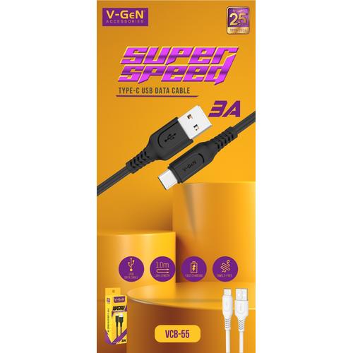 Jual Kabel Data USB Type C V-GeN VCB-55 Fast Charging 3A Kabel Bulat 1 ...