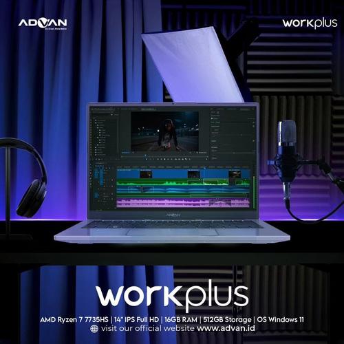Jual ADVAN Laptop Workplus AMD RYZEN 7 7735HS 16GB 512GB 14'' FHD Work Plus - RYZEN 5 - Jakarta ...