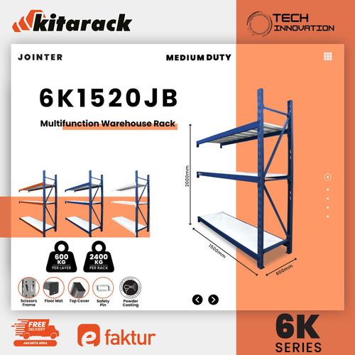 Jual Rak Gudang Light Duty 600KG / Layer Jointer Rak 150 x 60 x 200cm ...