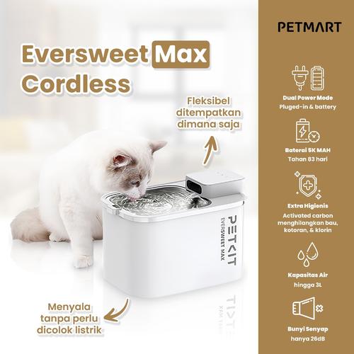 Promo PETKIT Eversweet Max Cordless - Max Set Cicil 0% 3x - Kab. Tangerang - Petmart Indonesia ...
