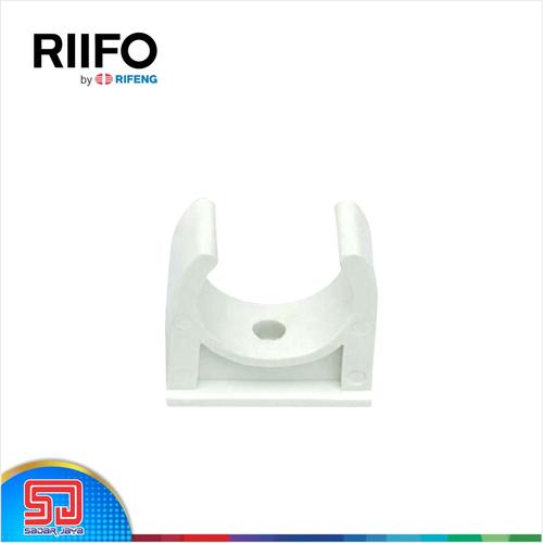 Jual RIIFO Conduit Clip 20mm klem pipa kabel listrik KS3-D20 upvc high ...