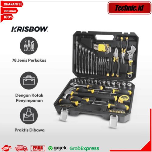 Jual Tool Kit Set Tool Box Krisbow Set 78 Pcs Set Perkakas Mekanik ...