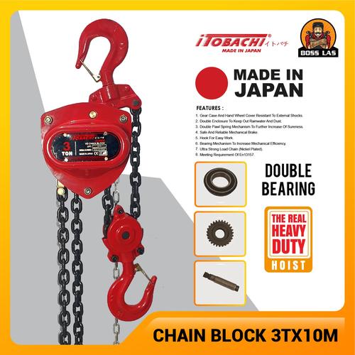 Jual Chainblock Chain Block Takel Katrol 3 Ton x 10M Itobachi - Jakarta ...
