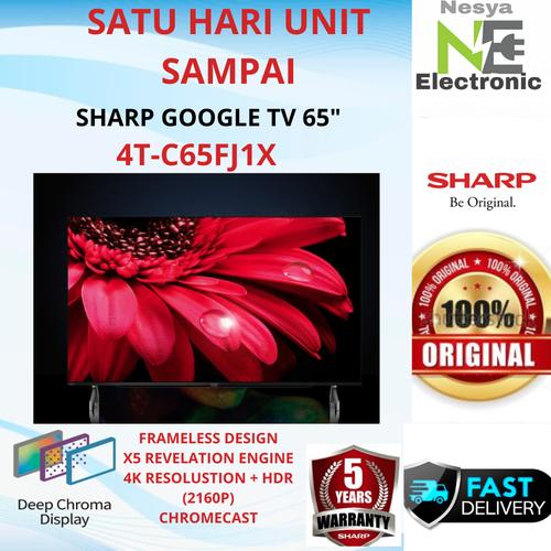 Jual SHARP 4T-C65FJ1X GOOGLE TV 65 INCH 2024 SHARP TV 4TC65FJ1X 4T ...