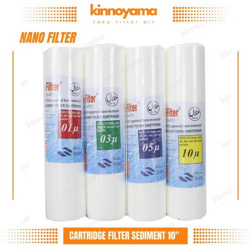Promo Sediment Filter Cartridge 10" Nano Filter - Kinnoyama, 03 micron ...