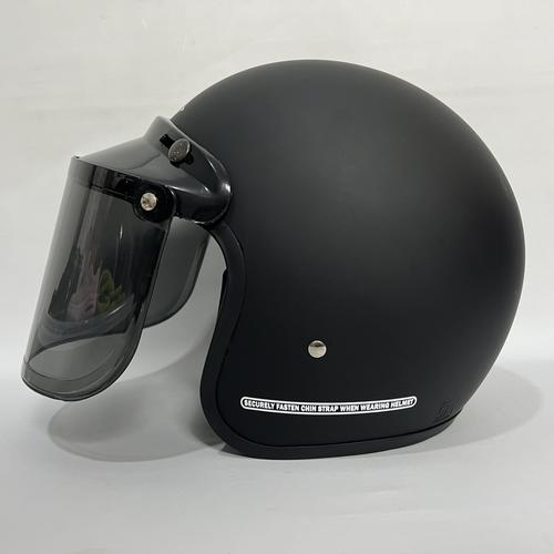 Jual Helm Bogo Hitam Doff Solid Helm Dewasa Helem SNI Helm Retro ...