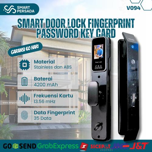 Promo Kunci Pintu Rumah Digital Smart Lock Home Door Lock Tap Key Card ...