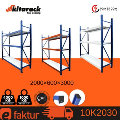 Jual RACK GUDANG BESI 1 TON 2 METER T 3 METER RACK GUDANG BESI - Putih ...