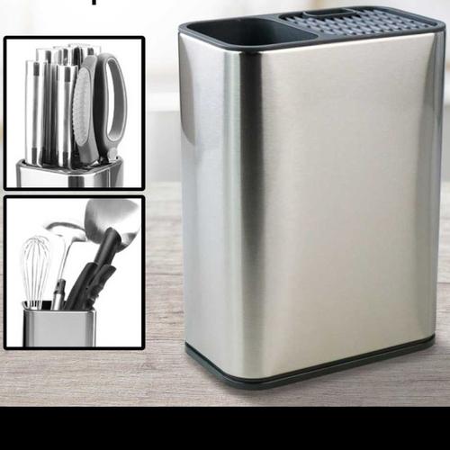 Promo Holder Rak Slot Tempat Pisau Dapur Spatula Sutil Stainless Steel ...