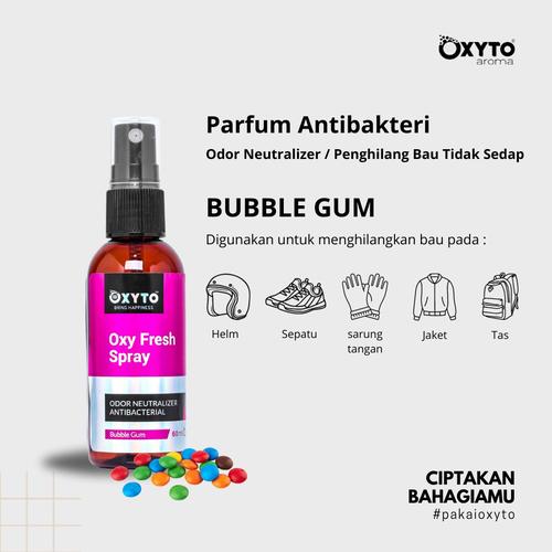 Jual Oxyto Parfum/Pengharum Antibakteri Helm, Sepatu, Tas aroma Bubble ...